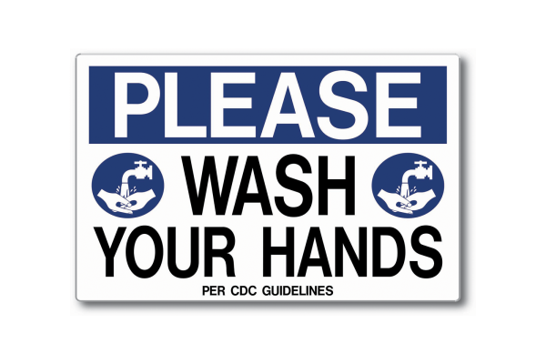 Hand wash signage store